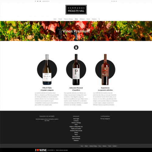 Página web Bodegas Hermanos Frías del Val • Comunicación a medida | com ...